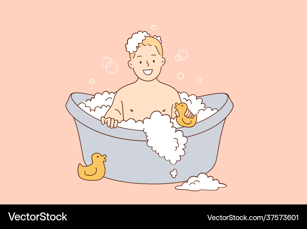 Hygiene and care for children concept Royalty Free Vector