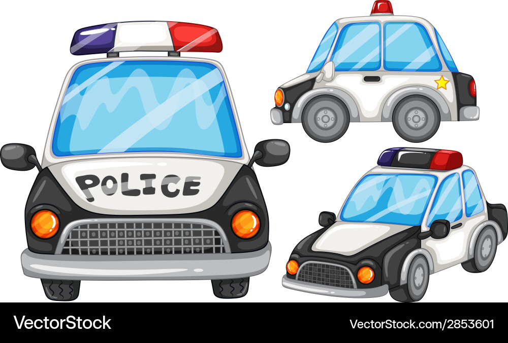 Police cars Royalty Free Vector Image - VectorStock