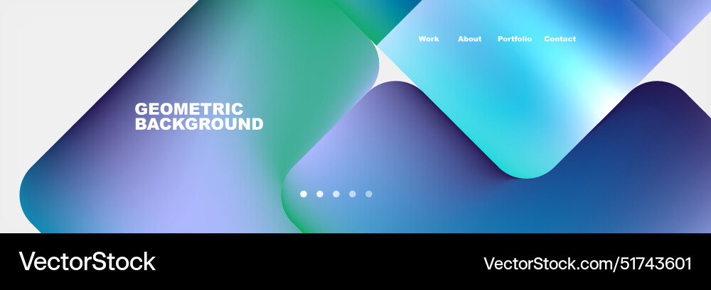 Square internet web page design template Vector Image