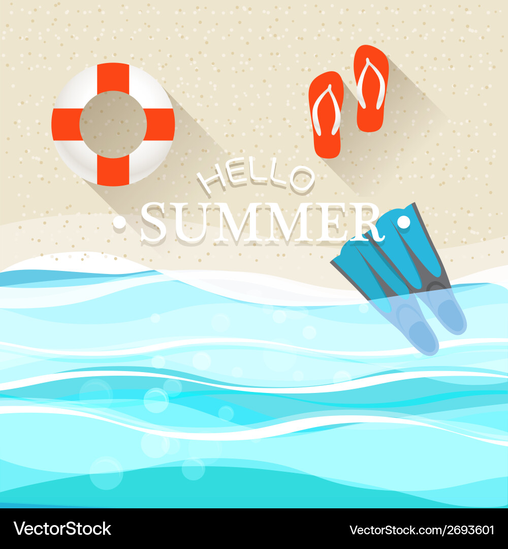 Summer seaside vacation Royalty Free Vector Image