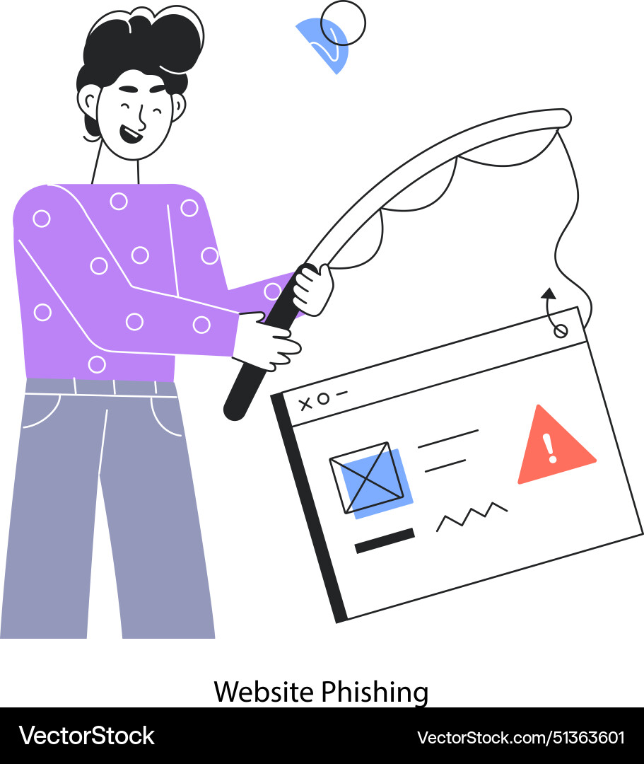 Website phishing Royalty Free Vector Image - VectorStock