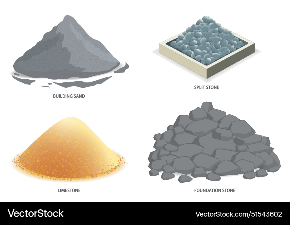 Building material supplies sand eps vec Royalty Free Vector