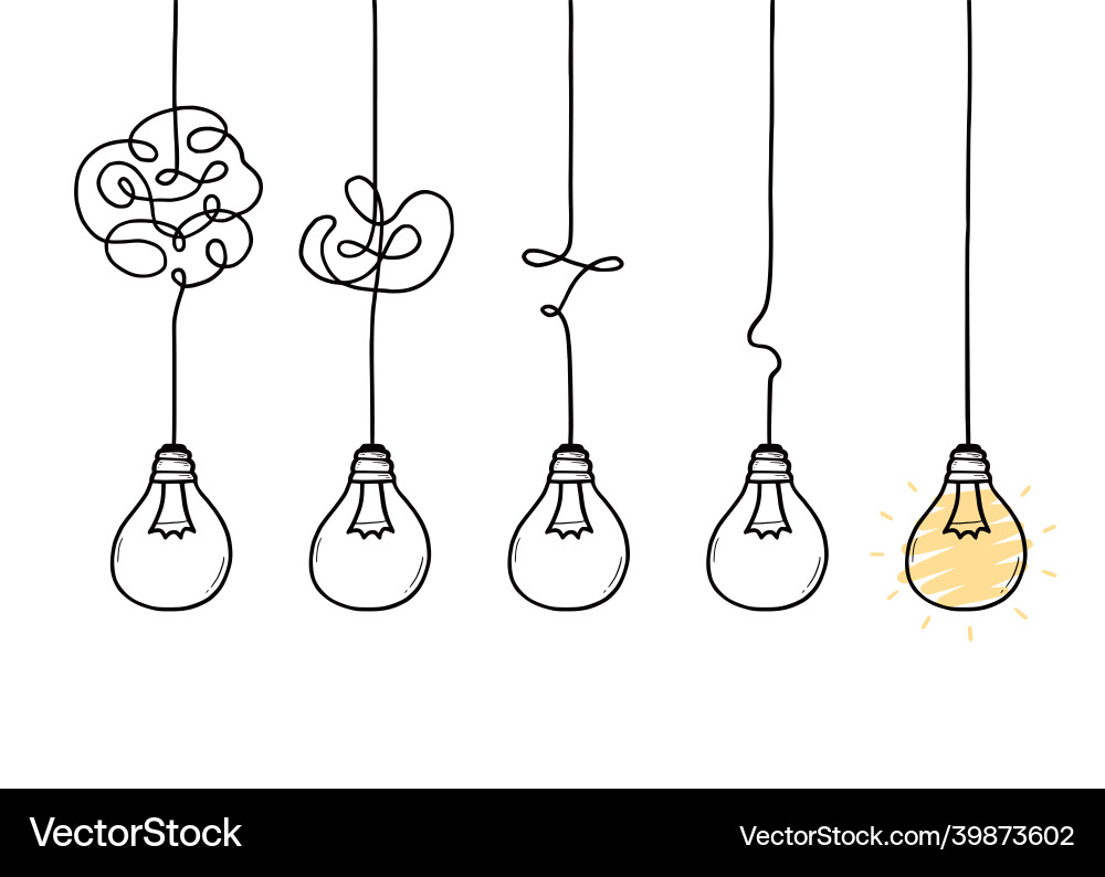 Concept of simplifying complex confuse problem Vector Image