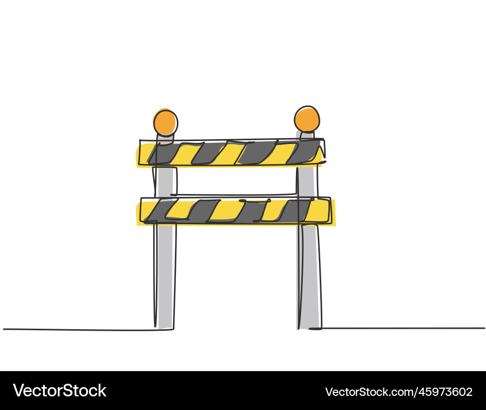 Continuous one line drawing striped under Vector Image