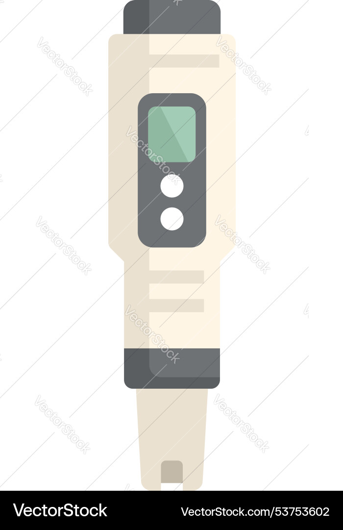 Digital ph meter measuring equipment icon flat Vector Image