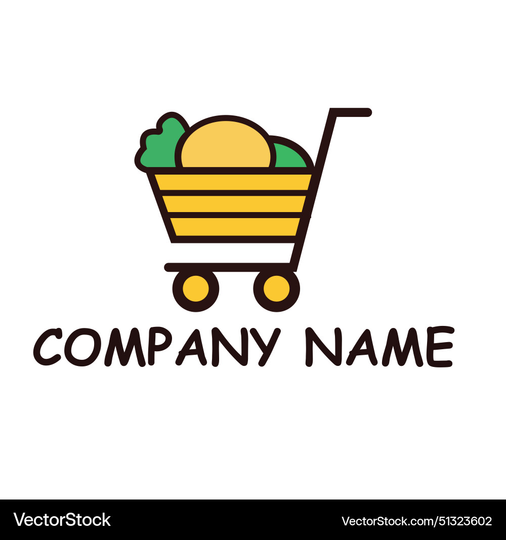 Grocery shop logo design Royalty Free Vector Image