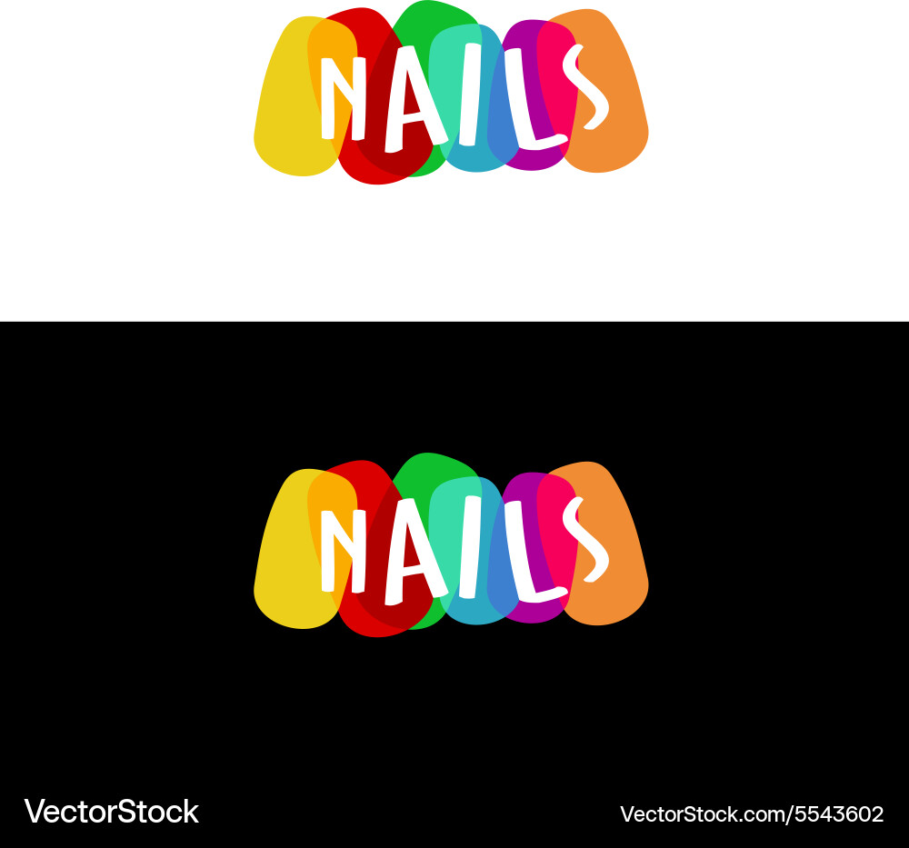 Nails colorful logo Royalty Free Vector Image - VectorStock