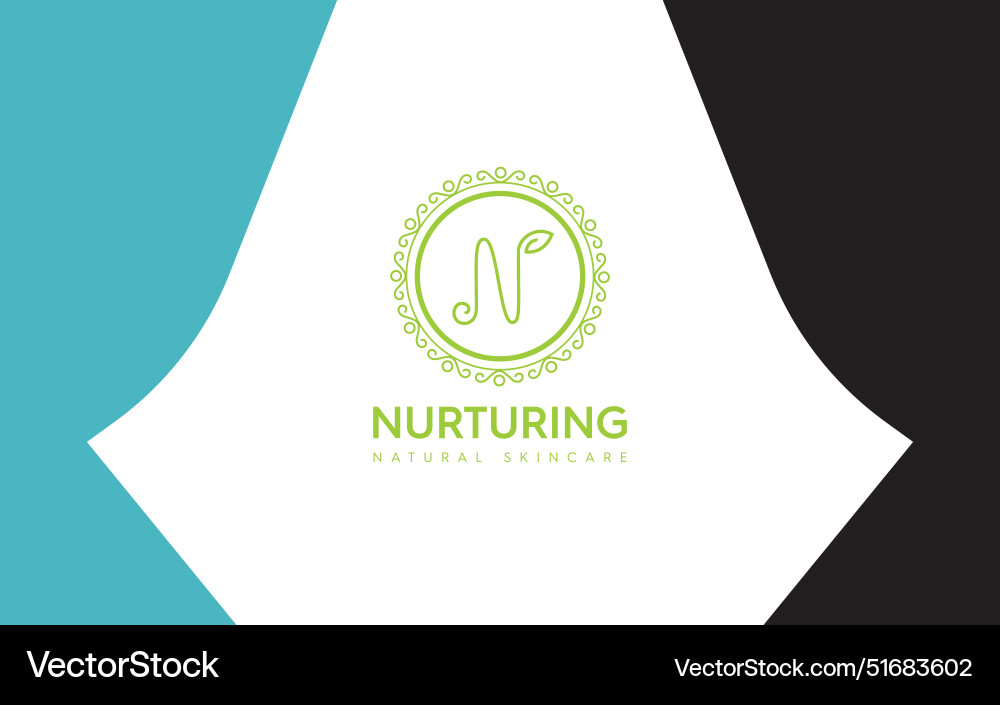 Nuturing natural nutrition logo design Royalty Free Vector