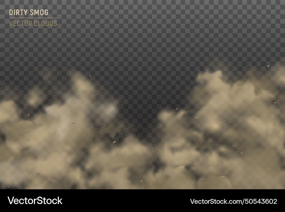 Realistic clouds smog transparent Royalty Free Vector Image