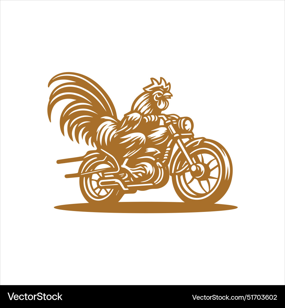 Riding rooster logo Royalty Free Vector Image - VectorStock