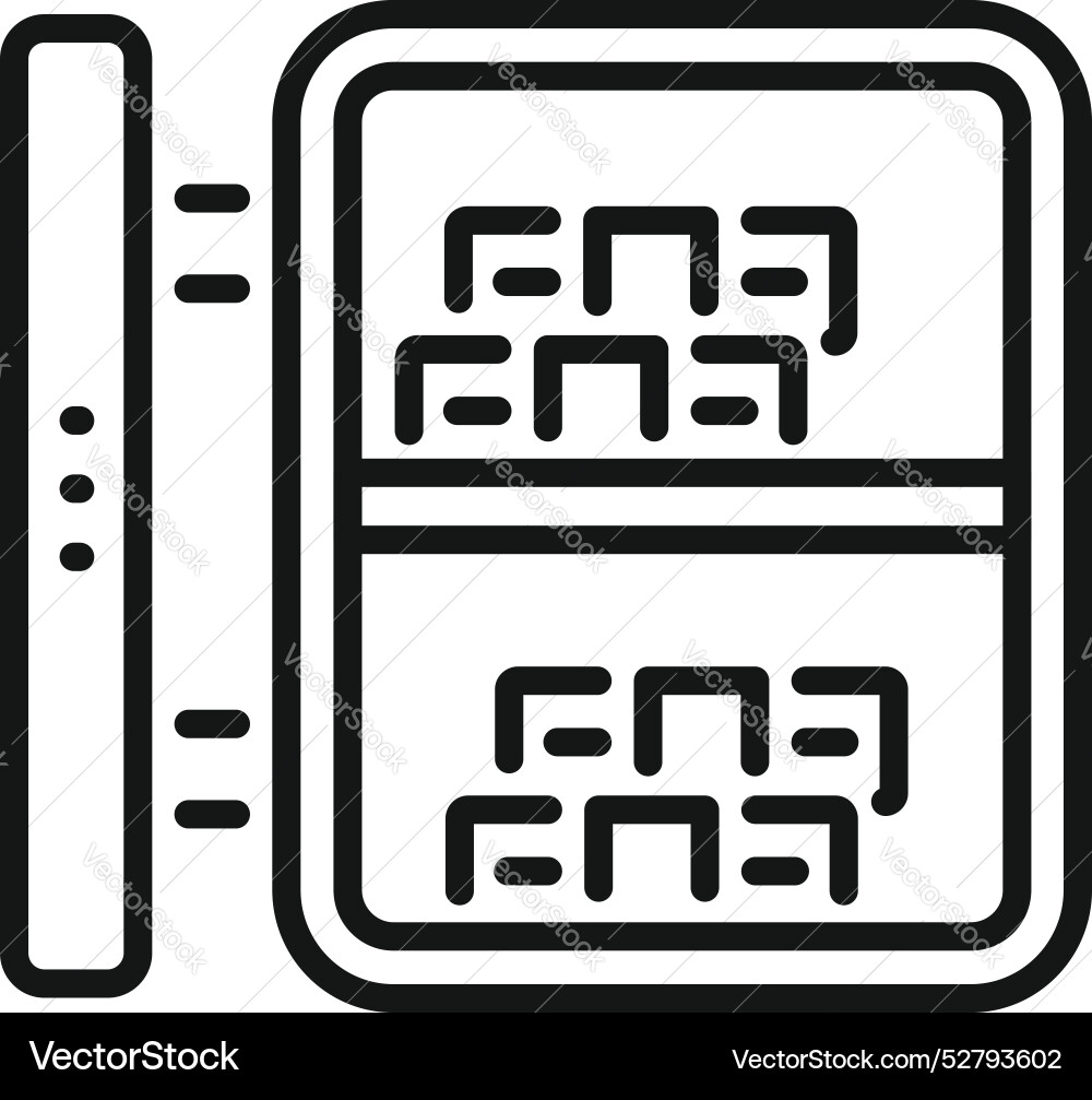 Server room data storage icon showing server rack Vector Image