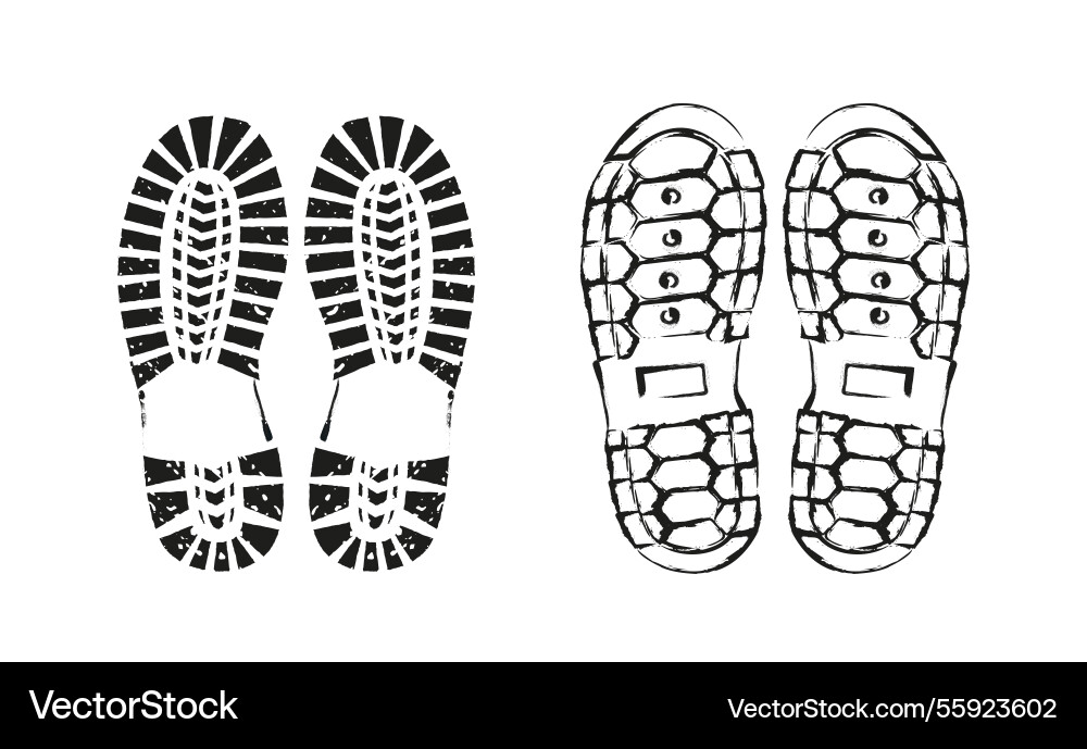 Shoe print Royalty Free Vector Image - VectorStock