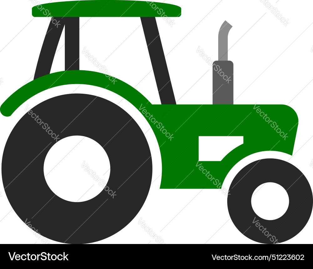 Simple farm tractor symbol icon Royalty Free Vector Image