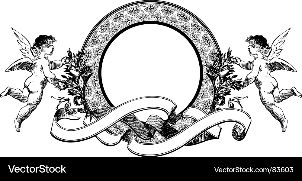 Angels heraldry Royalty Free Vector Image - VectorStock