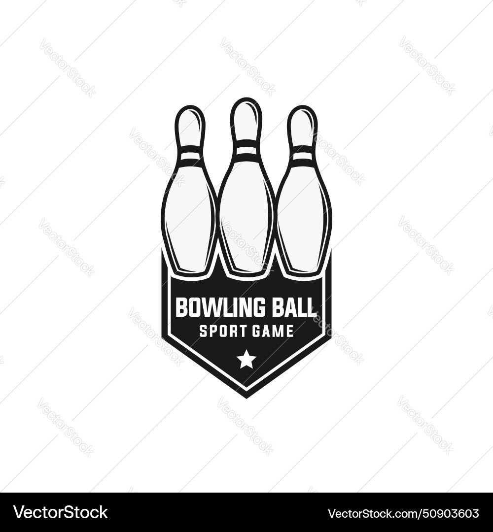 Bowling sport ball graphic template Royalty Free Vector