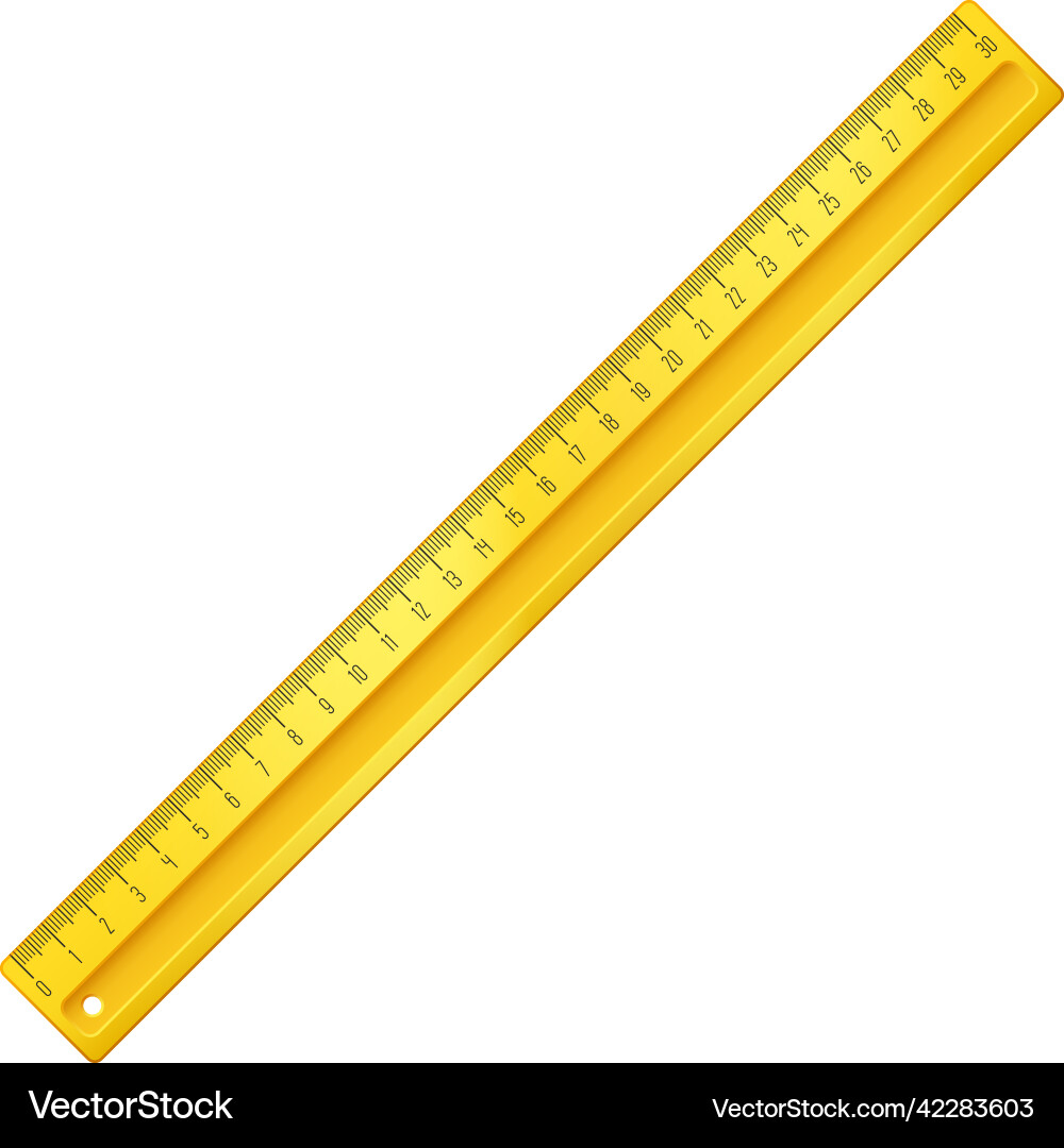 Geometry ruler school tool centimeter measure Vector Image