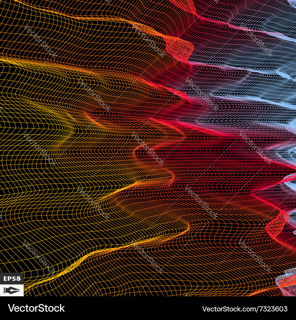 Grid background 3d Royalty Free Vector Image - VectorStock