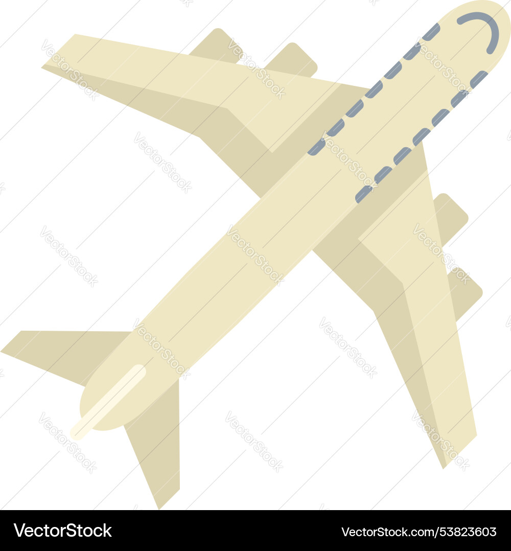 Large passenger airplane flying in blue sky Vector Image
