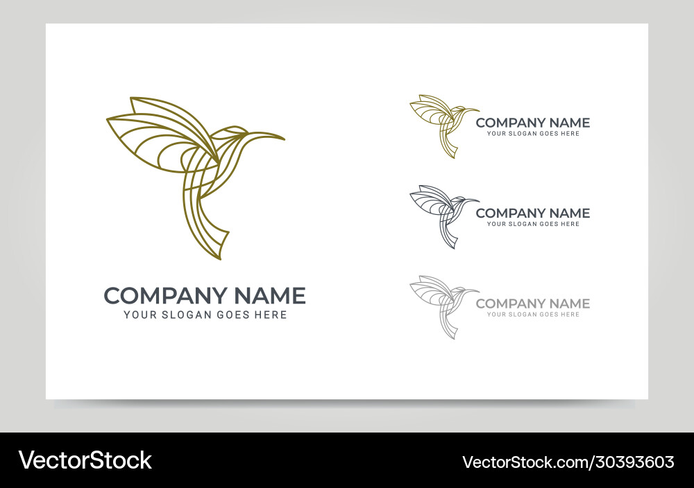 Modern bird logo design graphic Royalty Free Vector Image