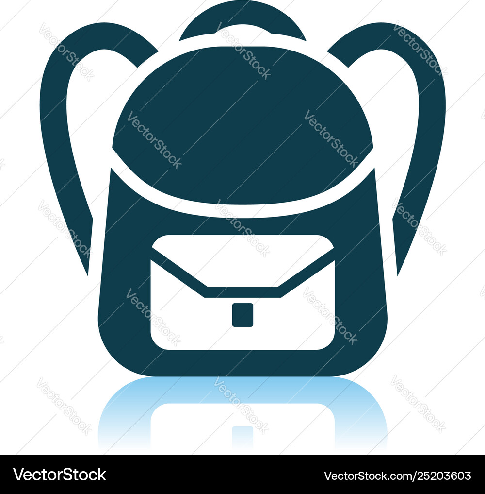 School rucksack icon Royalty Free Vector Image