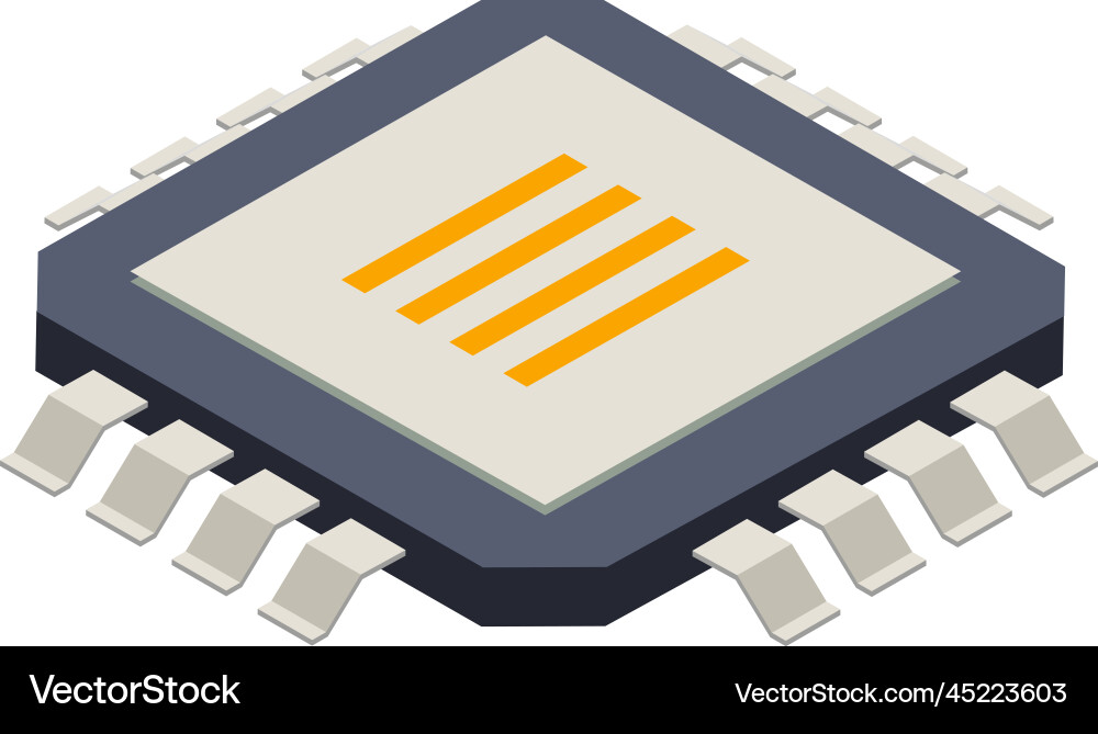 Semiconductor production processor composition Vector Image