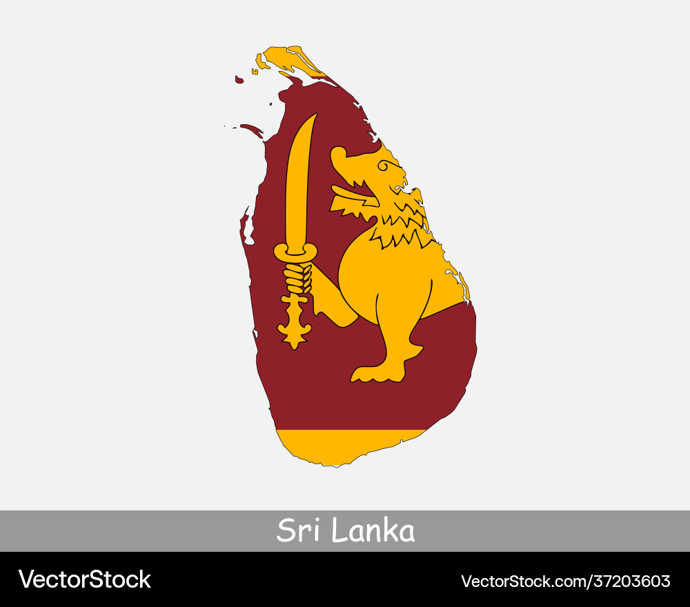 Sri lanka map flag Royalty Free Vector Image - VectorStock Sri lanka map flag Royalty Free Vector Image - VectorStock