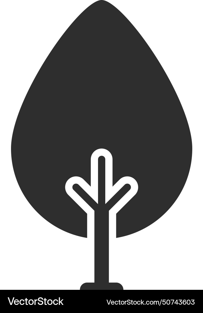 Stylized tree icon natural botany symbol city Vector Image