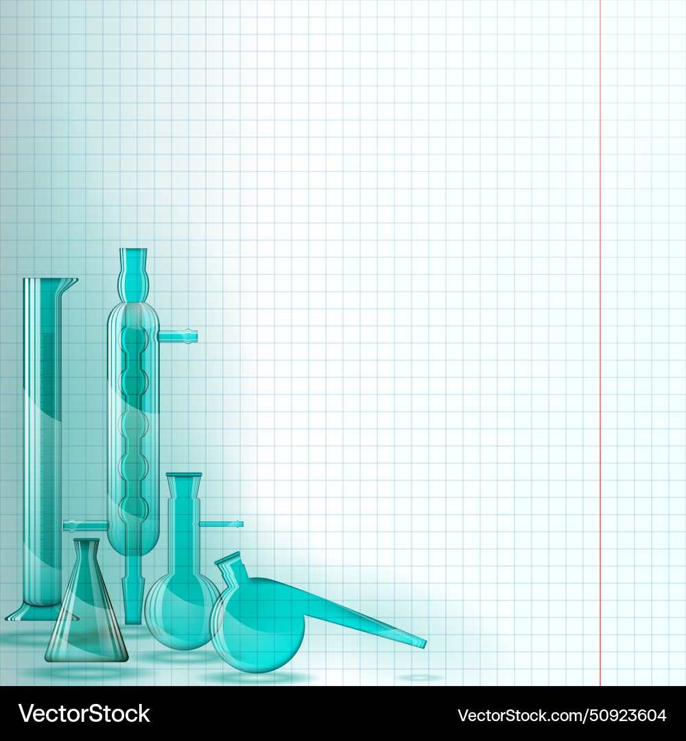 Background for a presentation on chemistry Vector Image