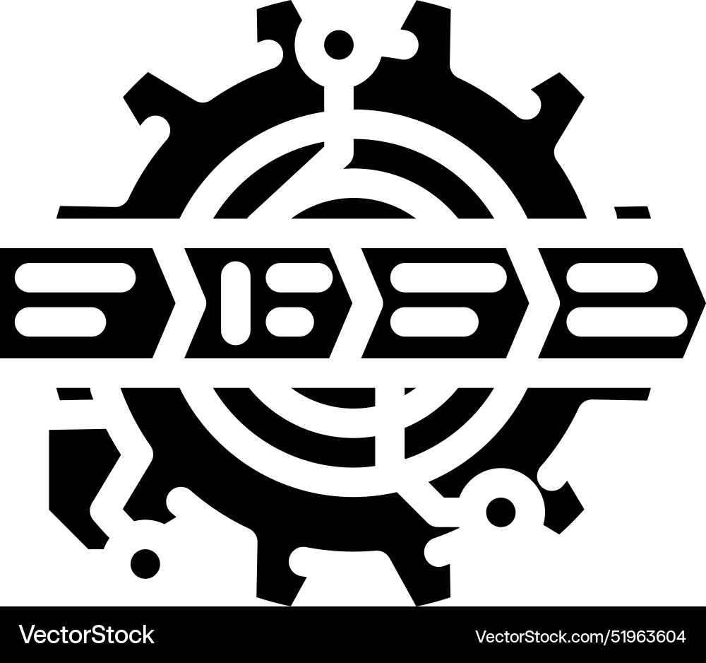 Change management business process glyph icon Vector Image