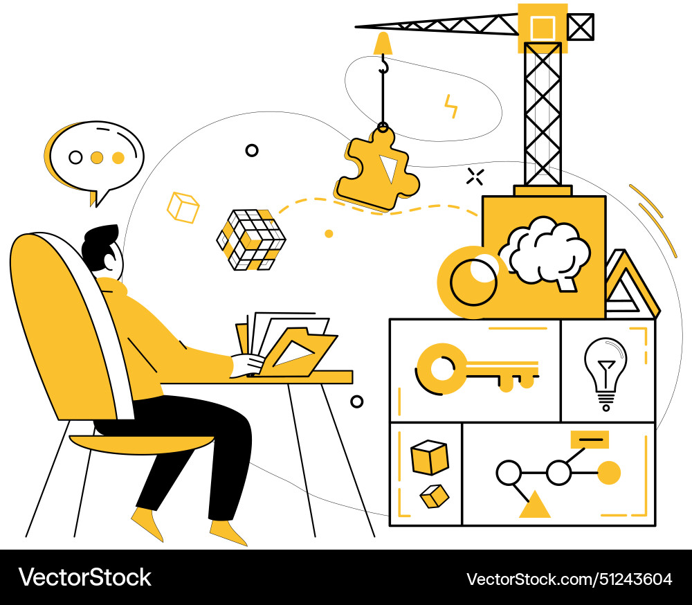 Creative solutions growth and progress unfold Vector Image