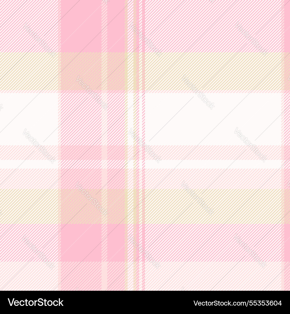 Delicate pastel pink and cream plaid pattern Vector Image