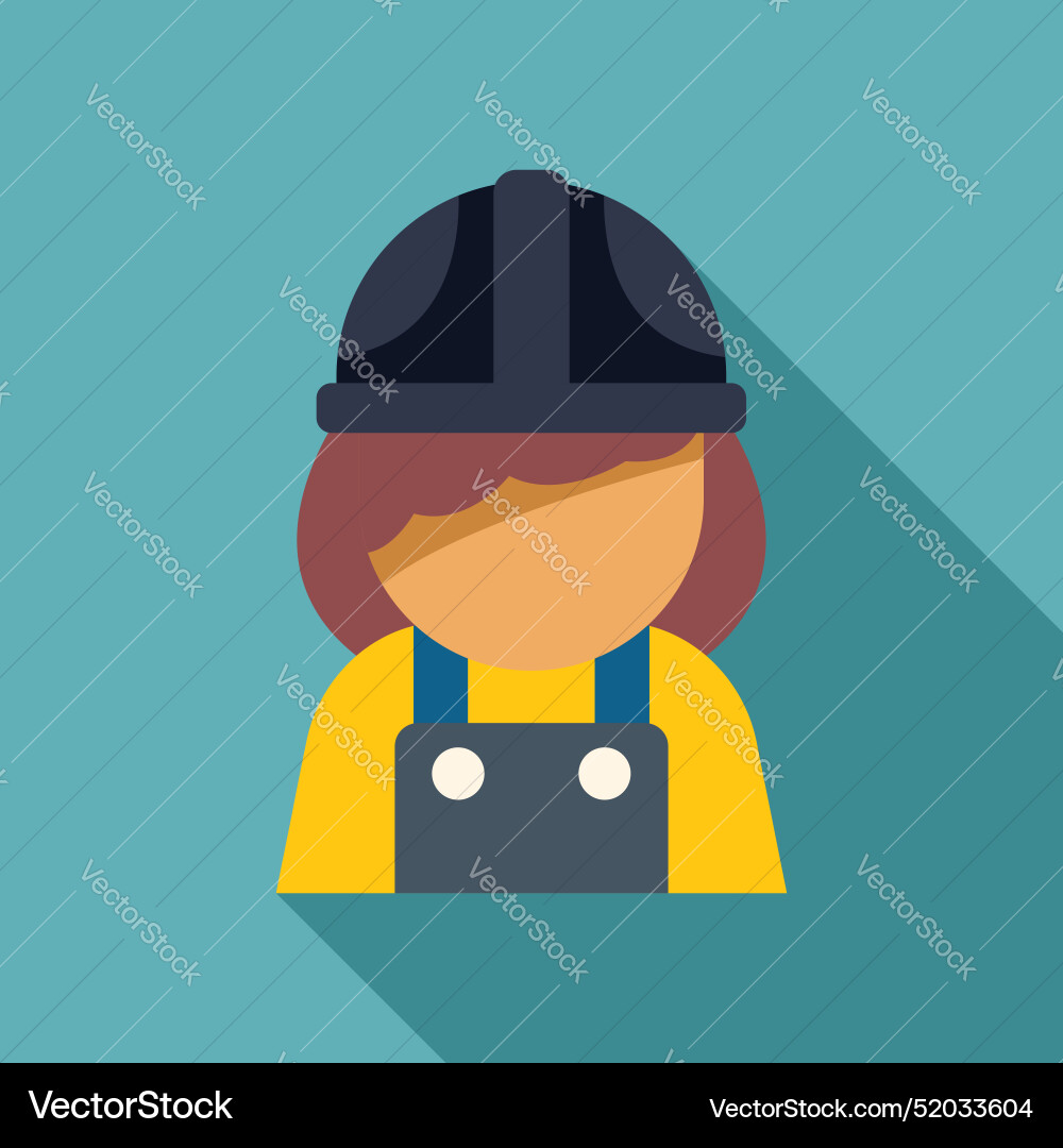 Female construction worker wearing hard hat Vector Image