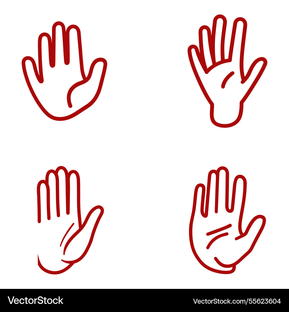 Palm drawing hand icon sign Royalty Free Vector Image