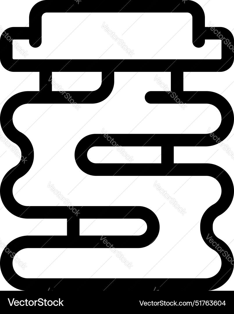 Plumbing system icon representing water pipes Vector Image