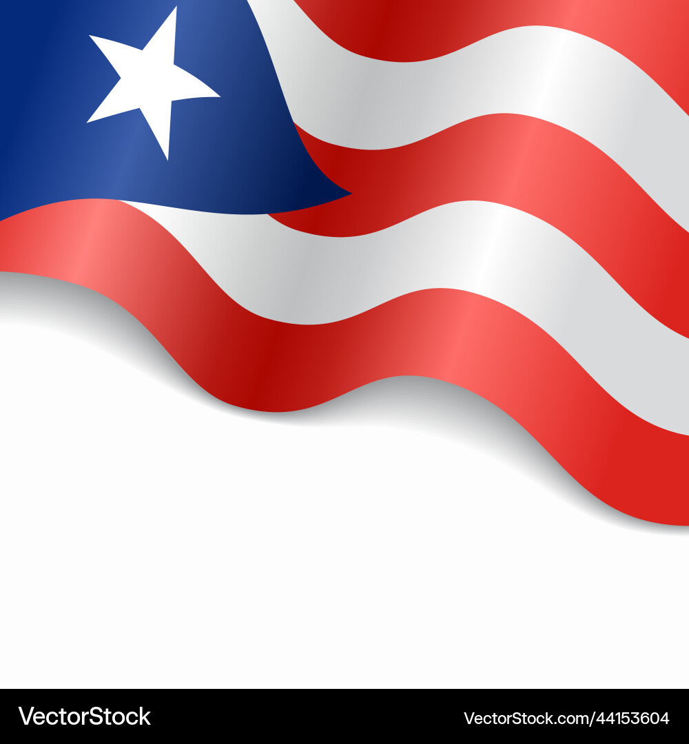 Puerto rican flag wavy abstract background Vector Image
