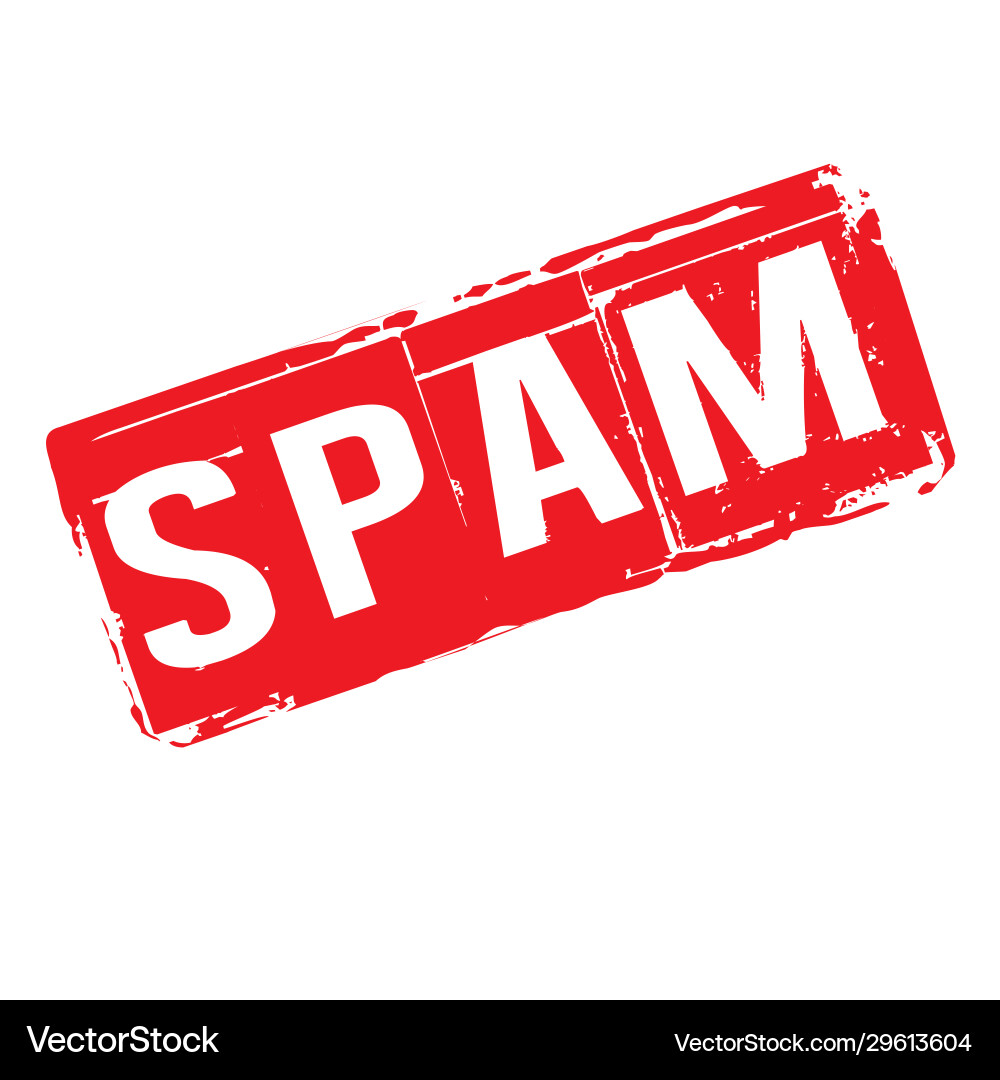 Red stamp and text spam Royalty Free Vector Image