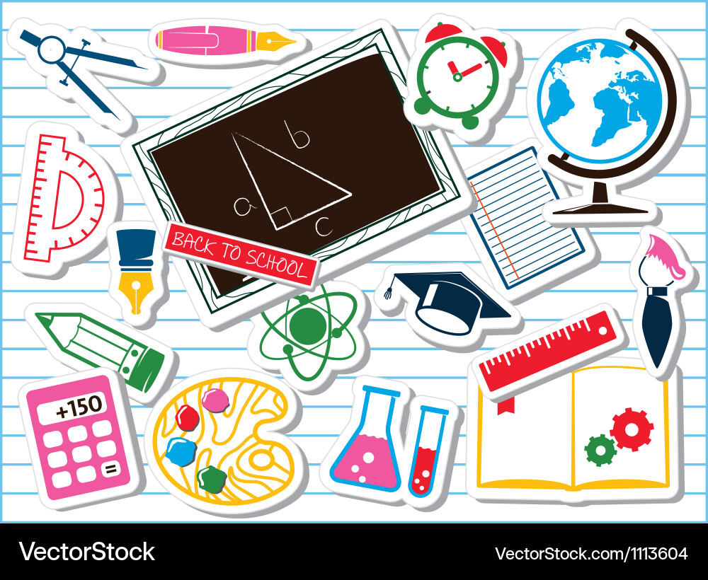 School set Royalty Free Vector Image - VectorStock