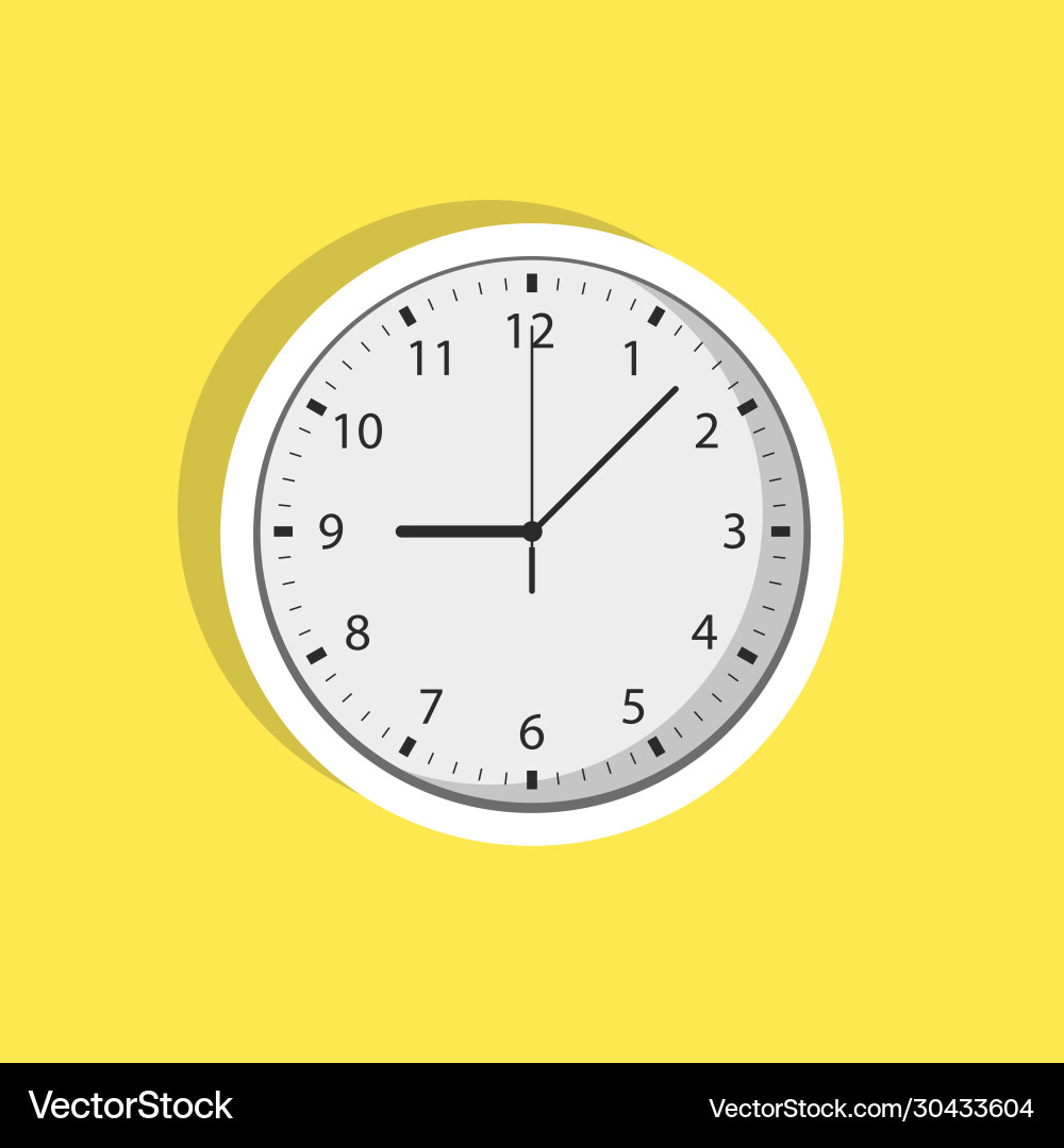 Wall clock Royalty Free Vector Image - VectorStock Wall clock Royalty Free Vector Image - VectorStock