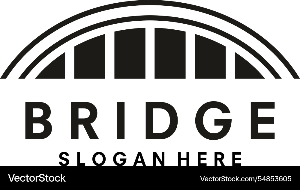 Bridge logo symbol design Royalty Free Vector Image