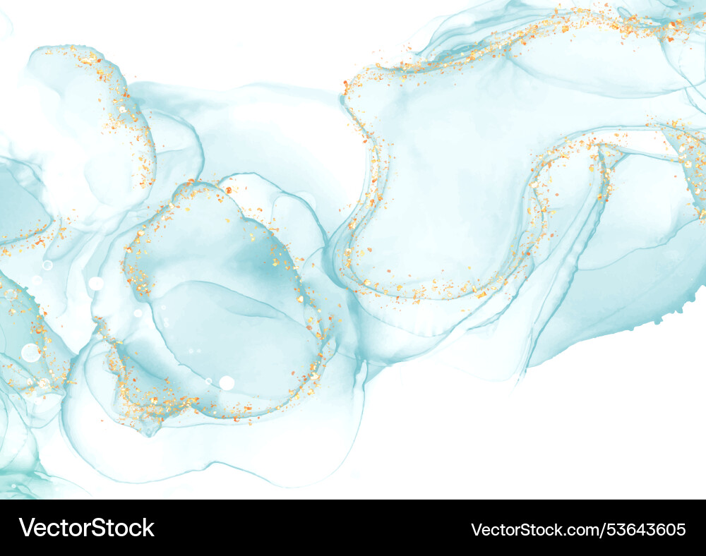 Elegant hand painted alcohol ink background with Vector Image