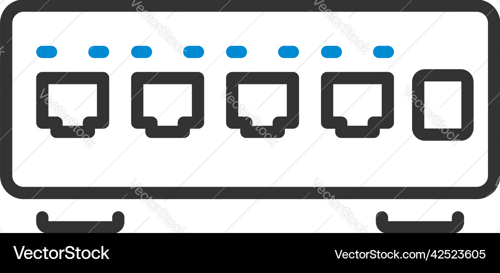 Ethernet switch icon Royalty Free Vector Image