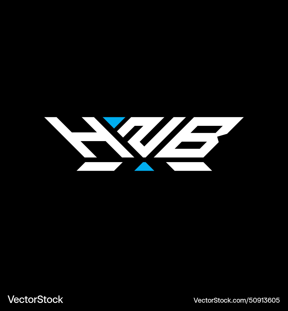 Hnb letter logo design simple and modern Vector Image