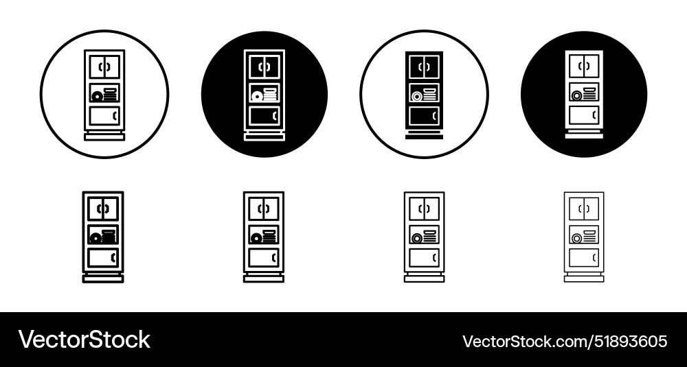 Kitchen cabinet icon set collection Royalty Free Vector
