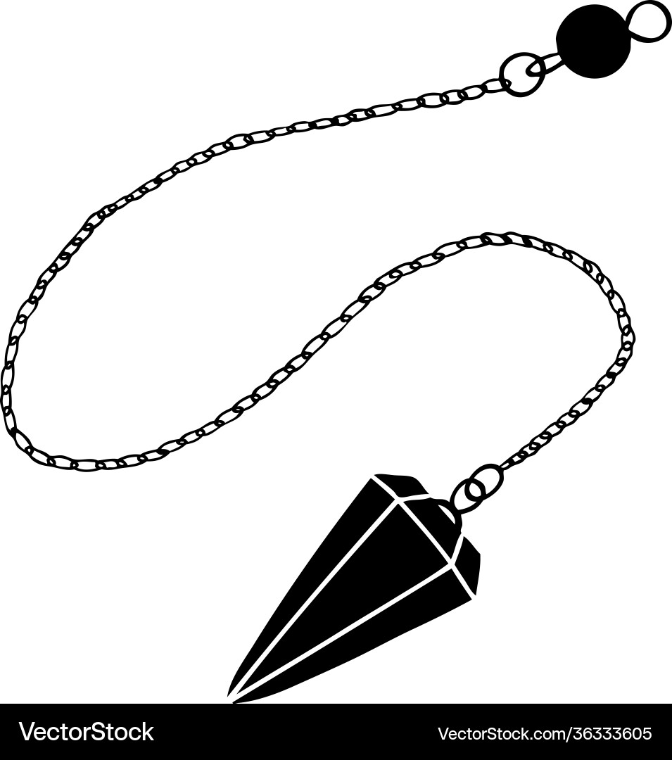 Magic pendulum made stone for fortune telling Vector Image