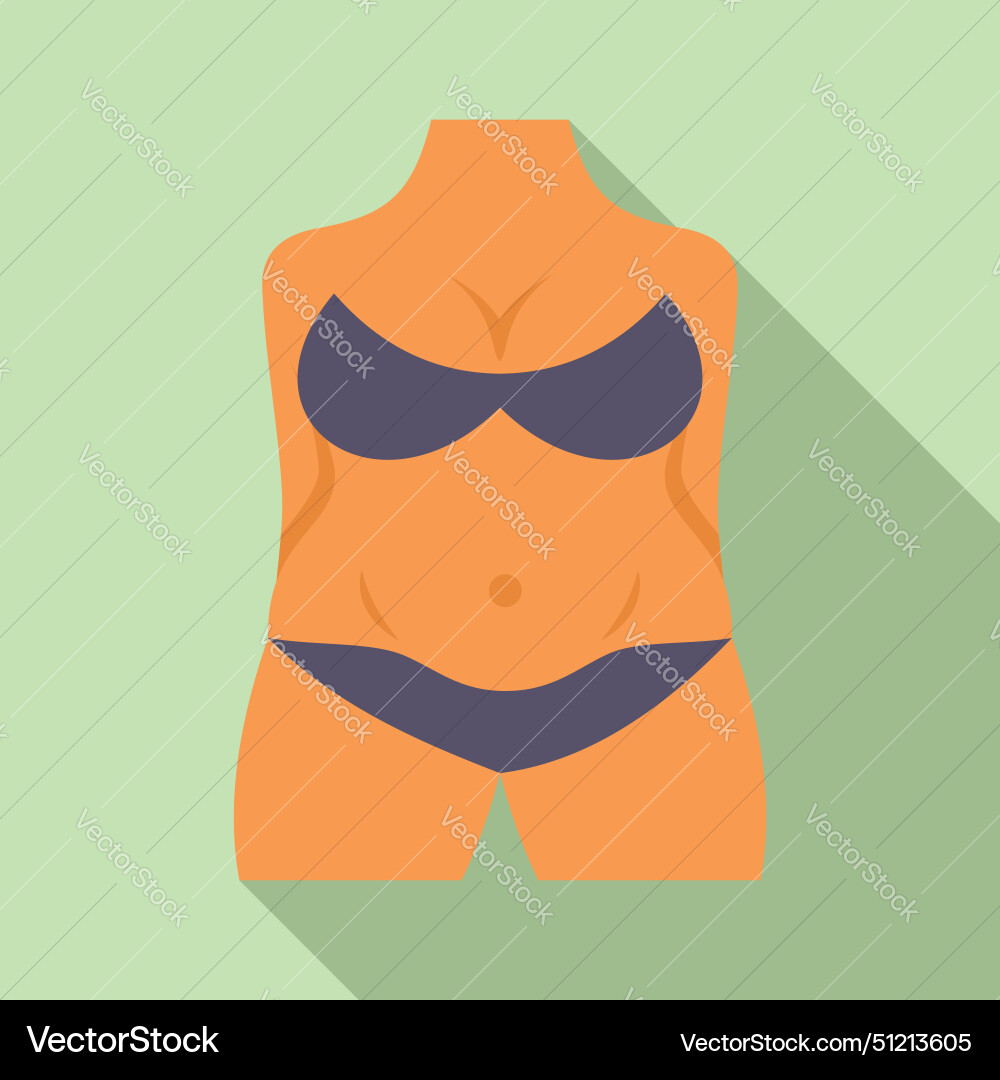 Medical treatment liposuction icon flat Royalty Free Vector