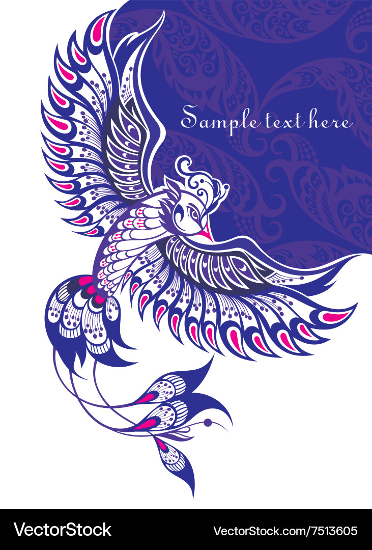 Phoenix bird Royalty Free Vector Image - VectorStock