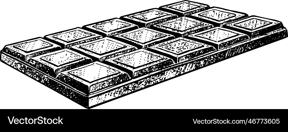 Sketch of chocolate bar Royalty Free Vector Image