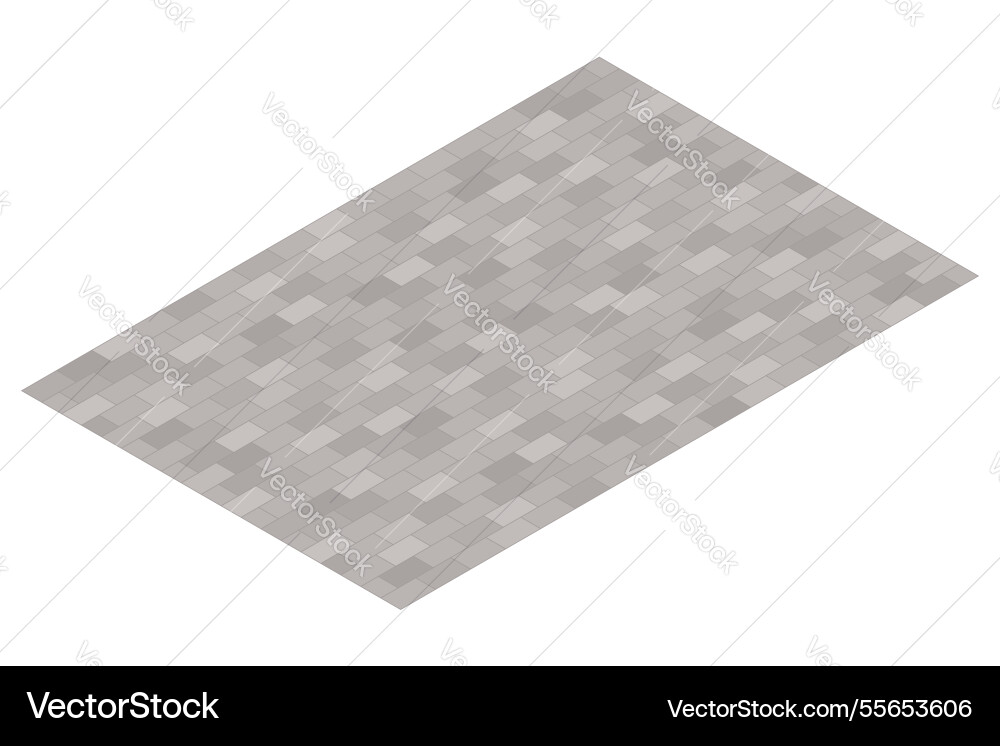 An isometric pattern of gray paving stones Vector Image