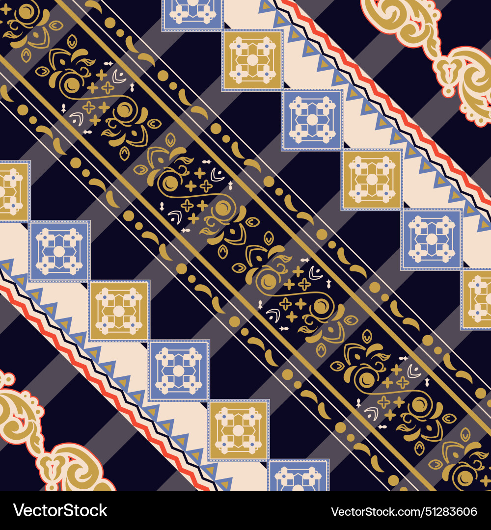 Colorful batik indonesia pattern textile Vector Image