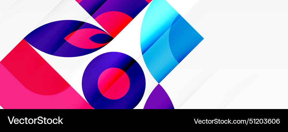 Colorful geometric pattern in red blue and Vector Image